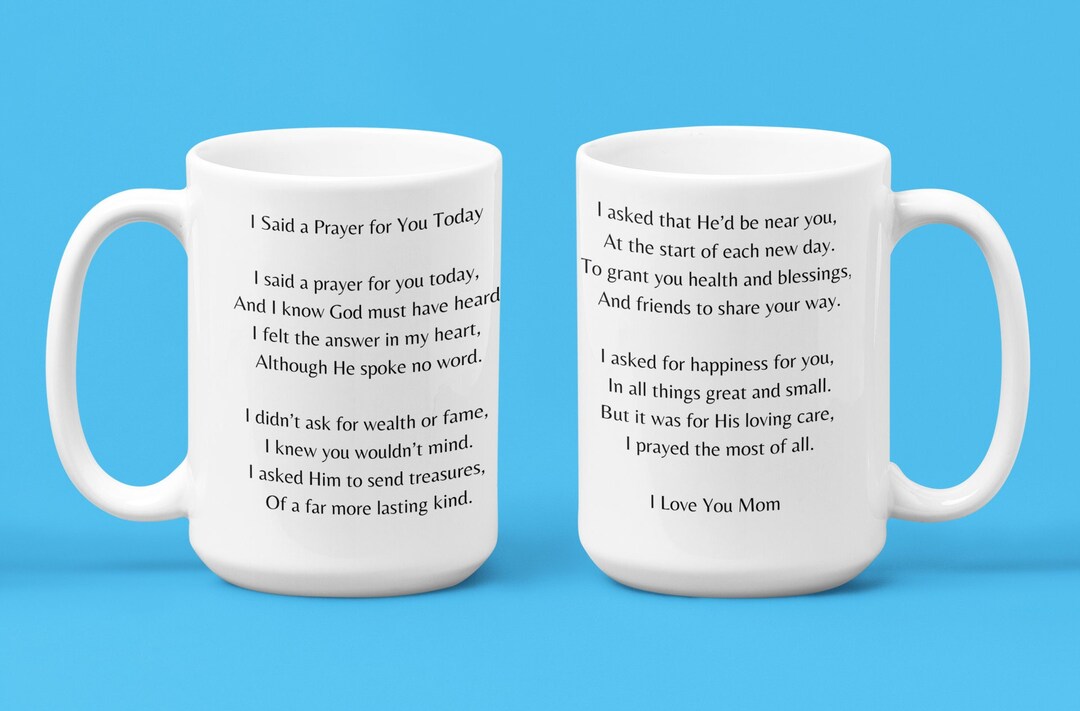 Personalized Prayer, Prayer Mug, I Said A Prayer for You, Christian Mug ...