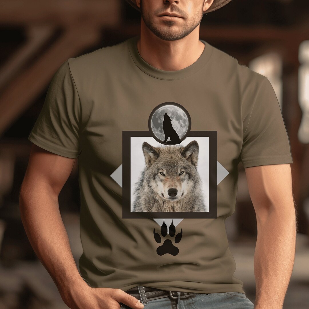 Grey Wolf Graphic T-shirt: Wildlife Enthusiast Gift - Etsy