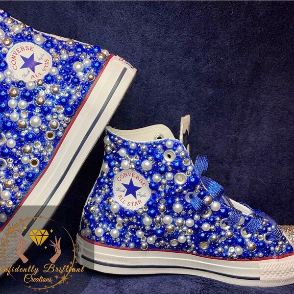 Rhinestone Converse - Etsy