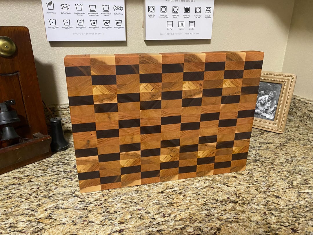 Walnut Cherry Maple End-grain Checker Pattern Cutting Board - Etsy