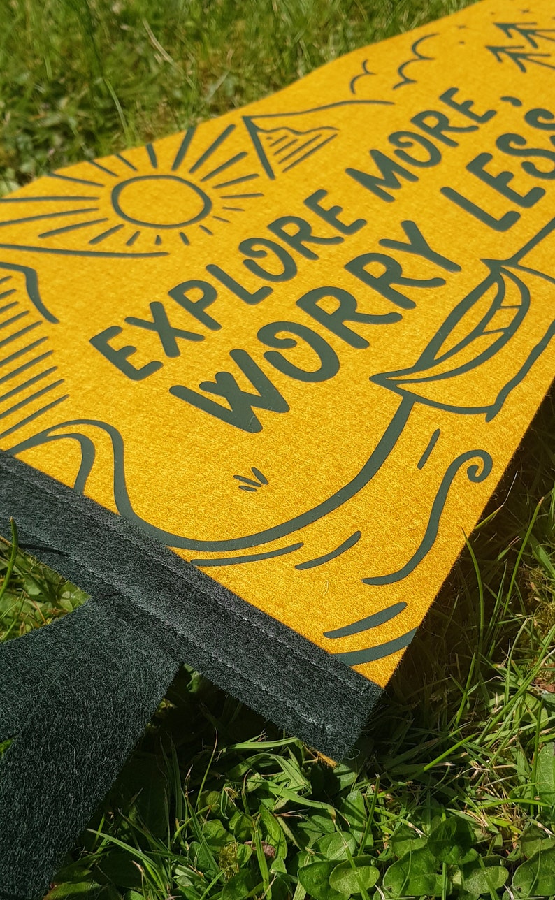 Explore More, Worry Less Felt Pennant Wall Flag - Etsy