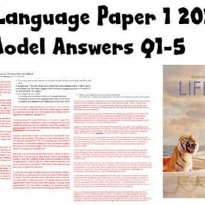 AQA English Language Paper 1 2023 Model Grade 9 Answers - Etsy