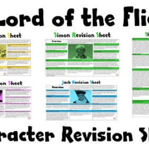Lord of the Flies Character Revision Sheets - Etsy