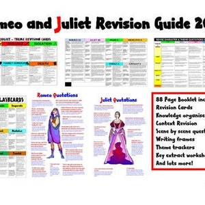Romeo and Juliet Revision Booklet 98 Pages - Etsy