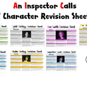 An Inspector Calls Character Revision Sheets - Etsy UK