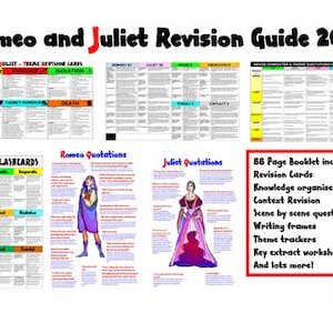 Romeo and Juliet GCSE Revision Resources - Etsy UK