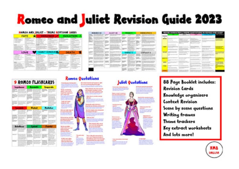 Romeo and Juliet GCSE Revision Resources - Etsy