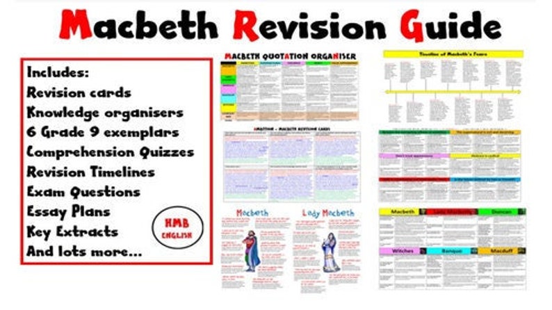 Macbeth Revision Guide 2024 Newly Updated to 58 Pages - Etsy