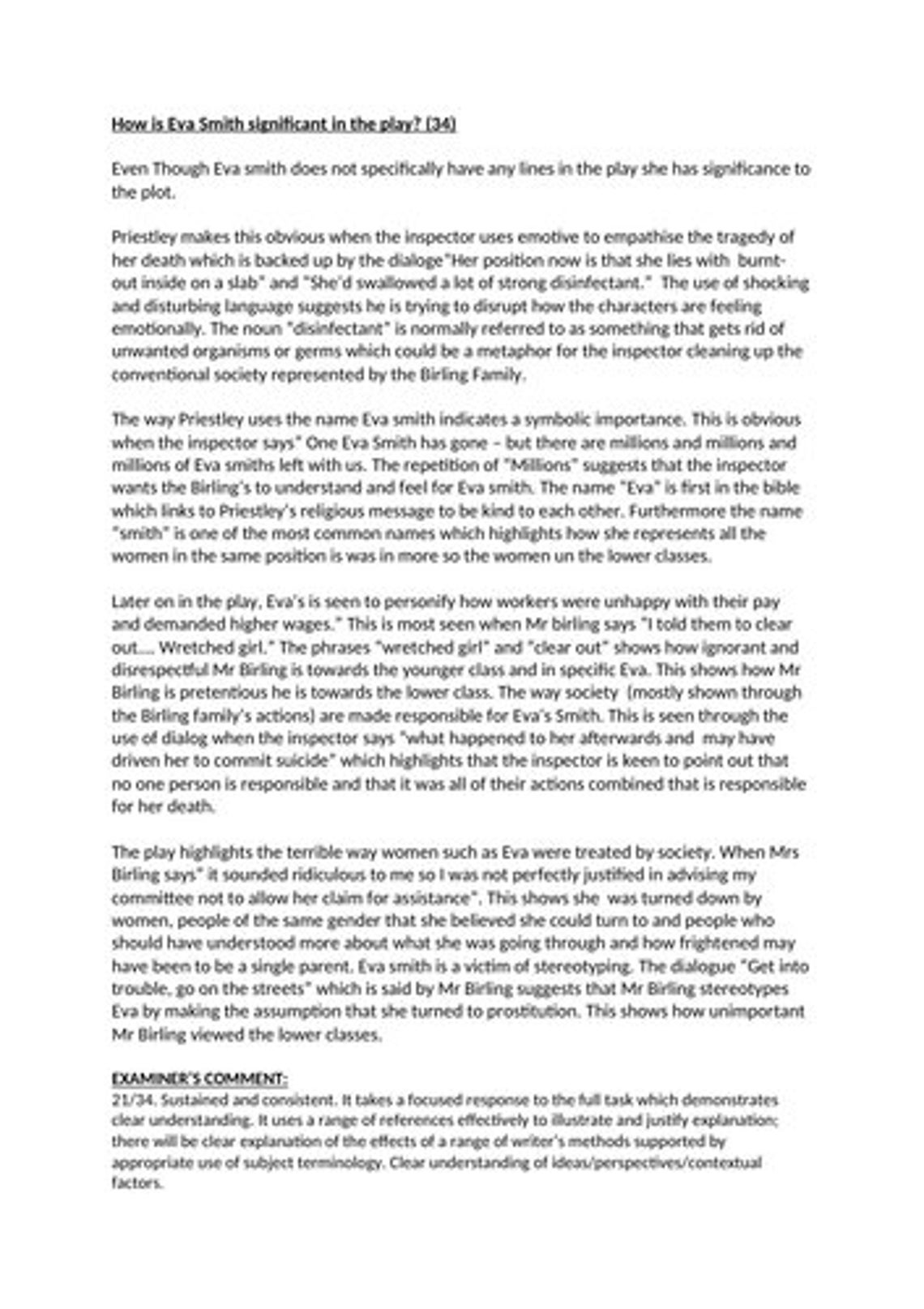 An Inspector Calls 45 Page GCSE Revision Booklet - Etsy