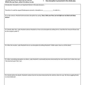 Macbeth: How to Structure Exam Responses - Etsy