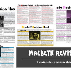 Macbeth Character Revision - Etsy