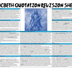 Macbeth Character Revision - Etsy UK