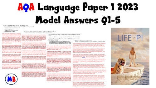 AQA English Language Paper 1 2023 Model Grade 9 Answers - Etsy