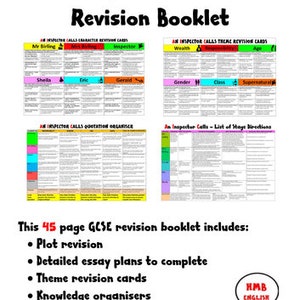 An Inspector Calls GCSE Revision - Etsy UK