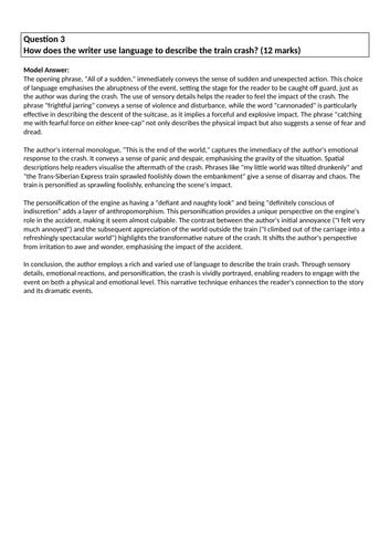 AQA English Language Paper 2 2023 Model Answers Grade 9 - Etsy UK