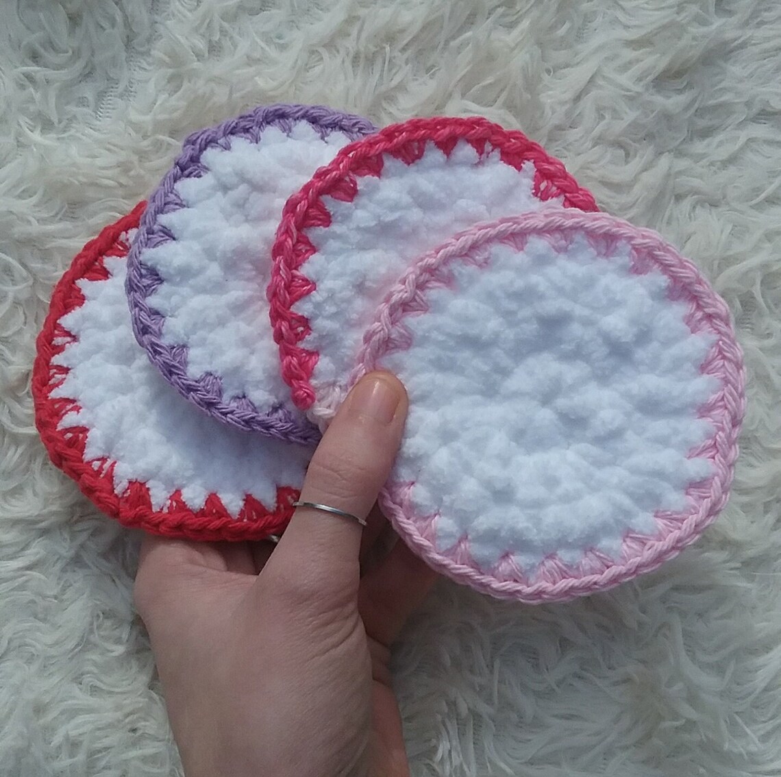 Crochet Facial Rounds, Facial Round Set Reusable Facial Rounds, Facial ...