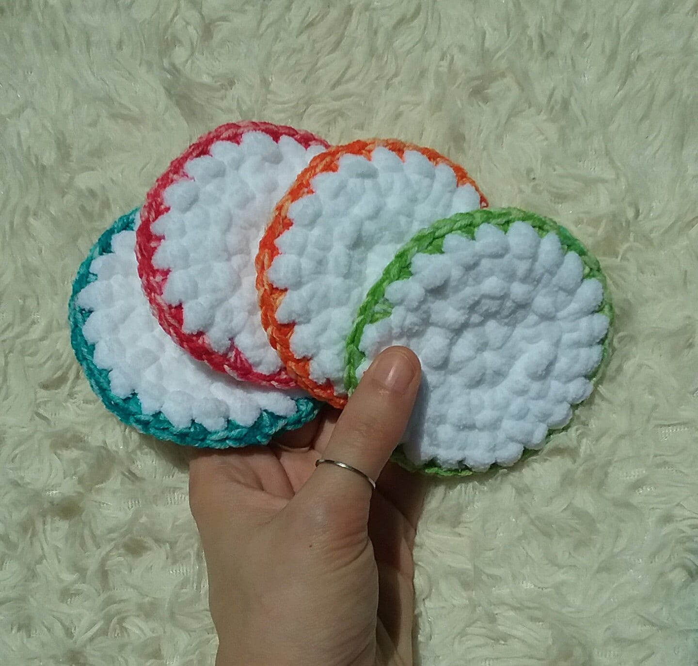 Crochet Facial Rounds, Facial Round Set Reusable Facial Rounds, Facial ...