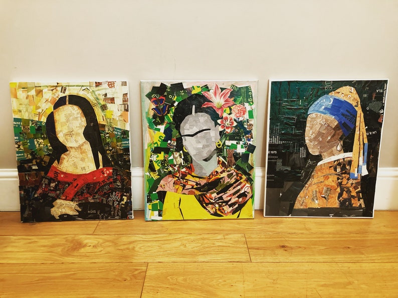 Original Artwork MONA LISA Collage. Part of the Icon's Collection. - Etsy