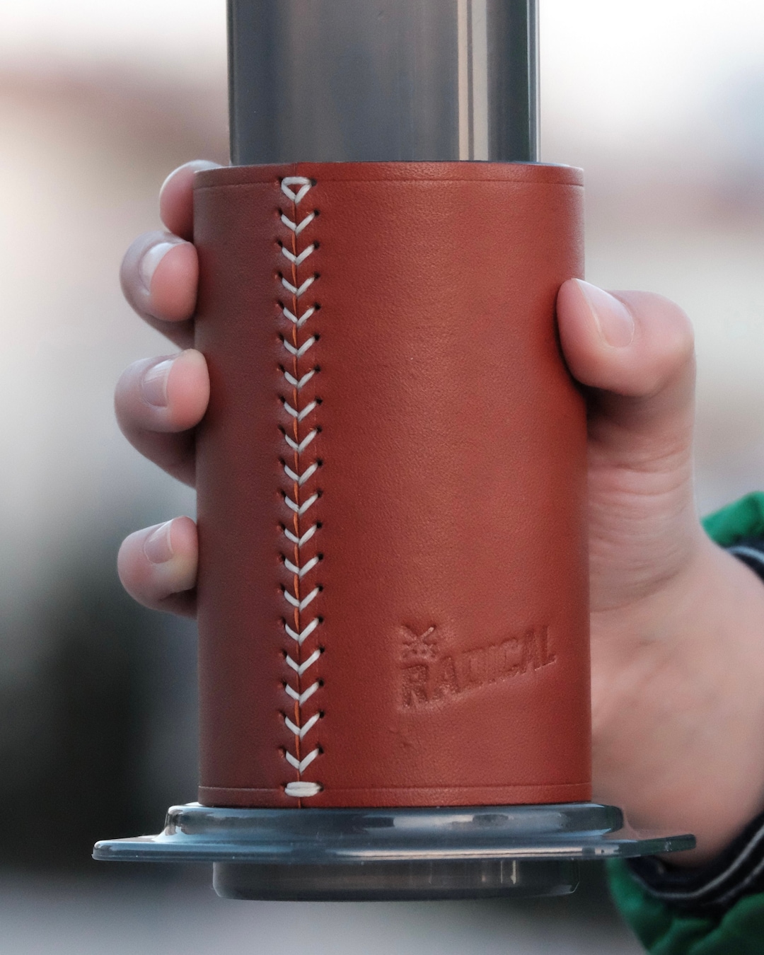 Aeropress Leather Sleeve, Vegtan Leather Cover for Aeropress, Aeropress ...