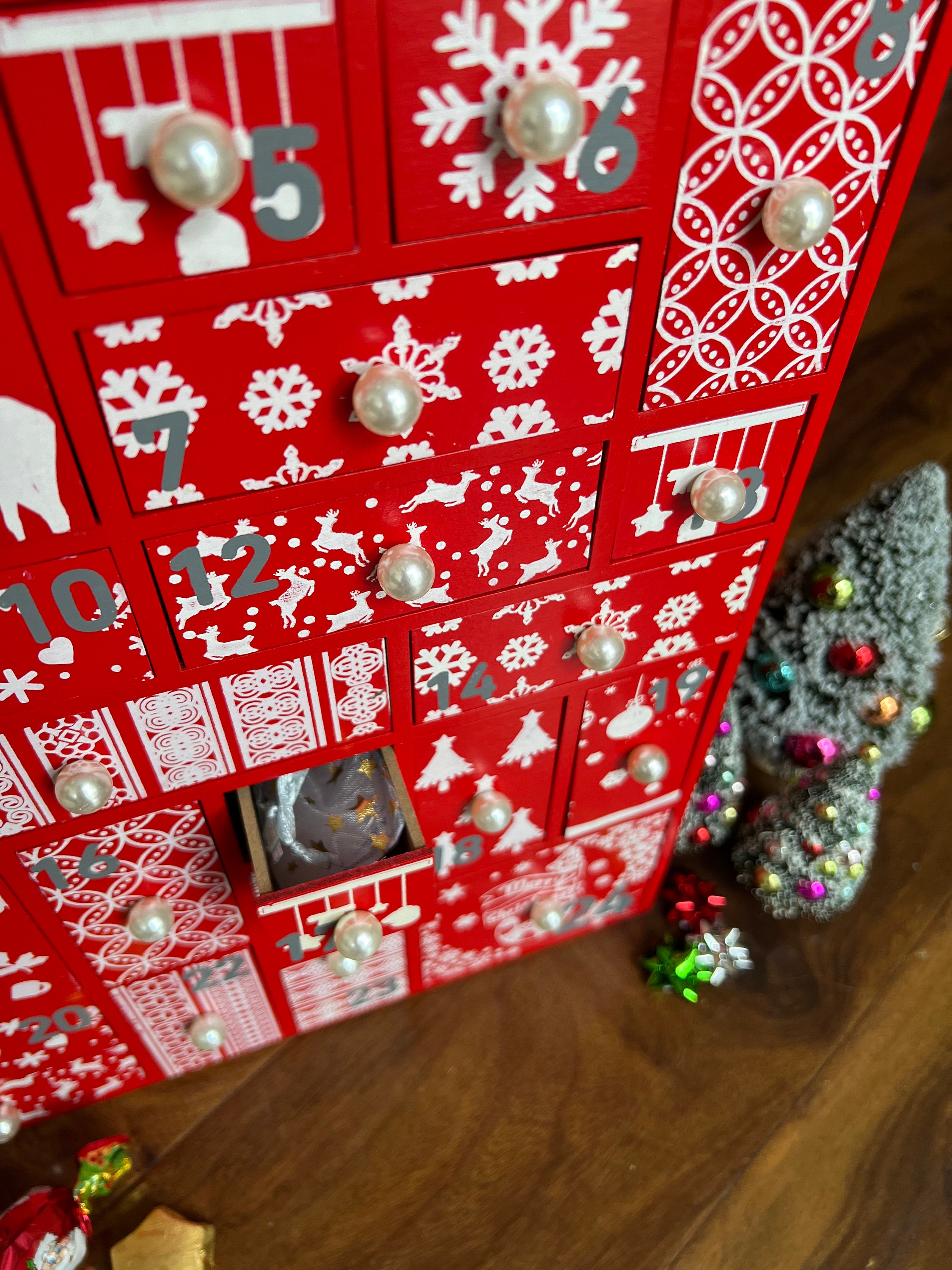 Red Christmas Prefilled Advent Calendar for Women - Etsy