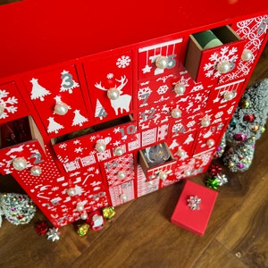 Red Christmas Prefilled Advent Calendar for Women - Etsy