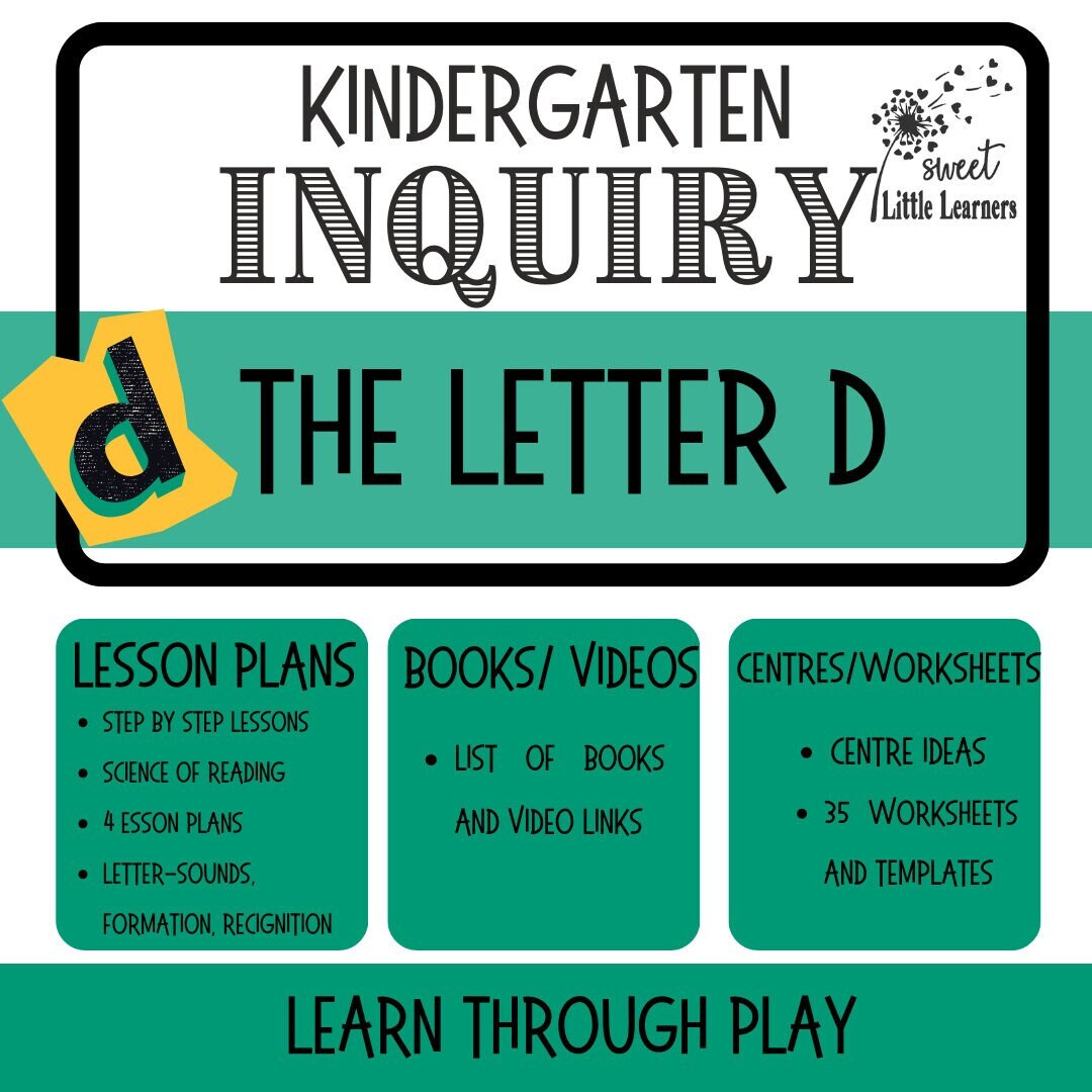 Letter D Learn to Read Worksheets Lesson Plans Kindergarten Pre School ...