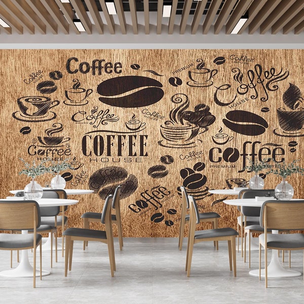 Cafe Wallpaper - Etsy