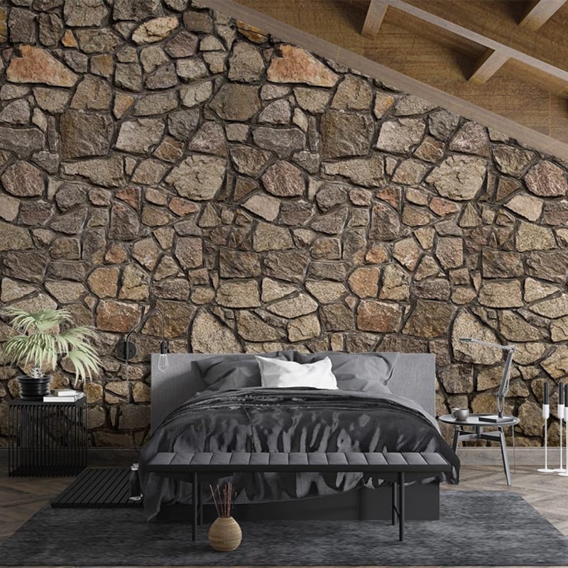 Stone Wallpaper - Etsy