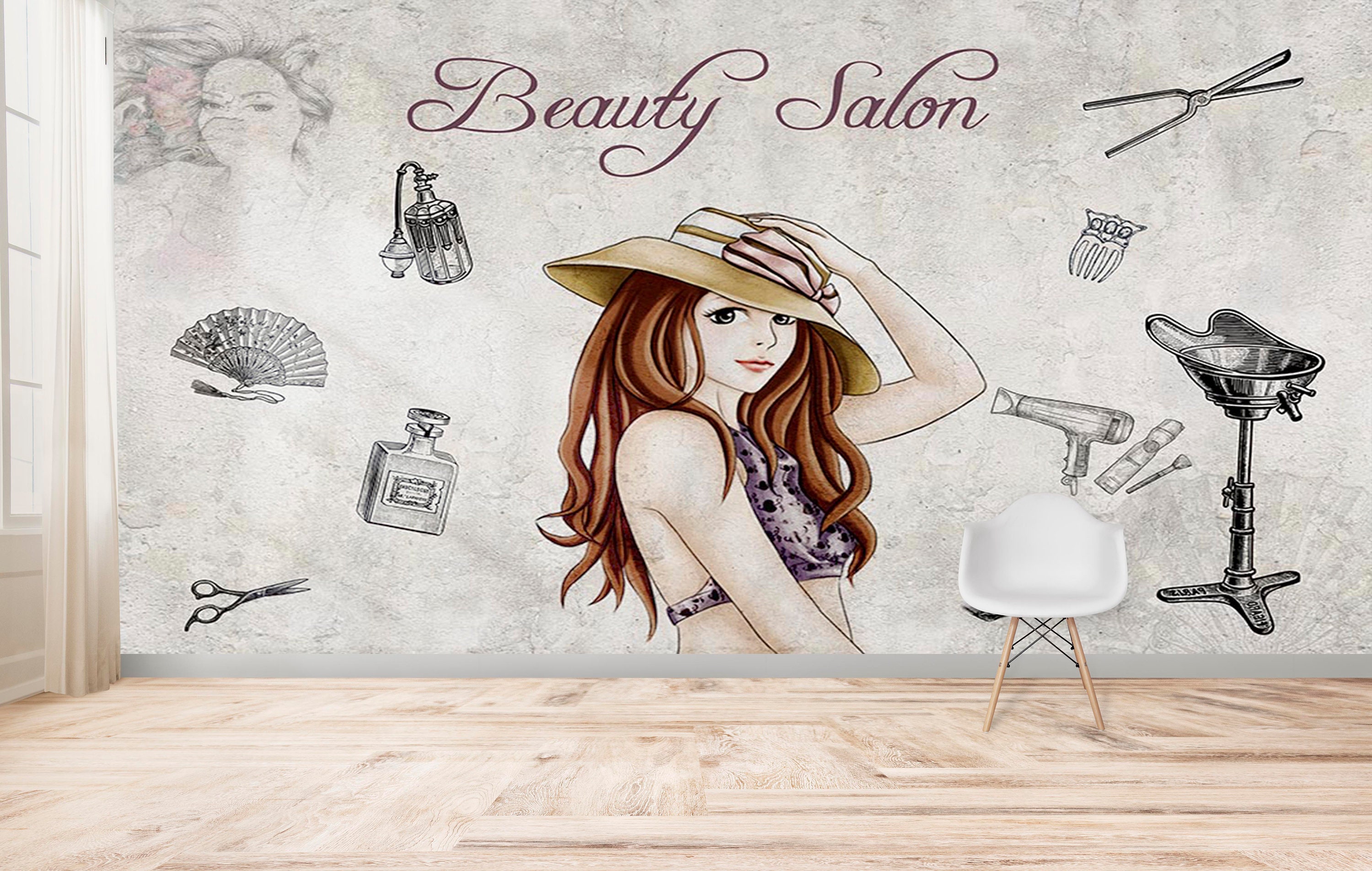 Wallpaper Beauty Salon Beauty Centre Women Hairdresser Special Design ...