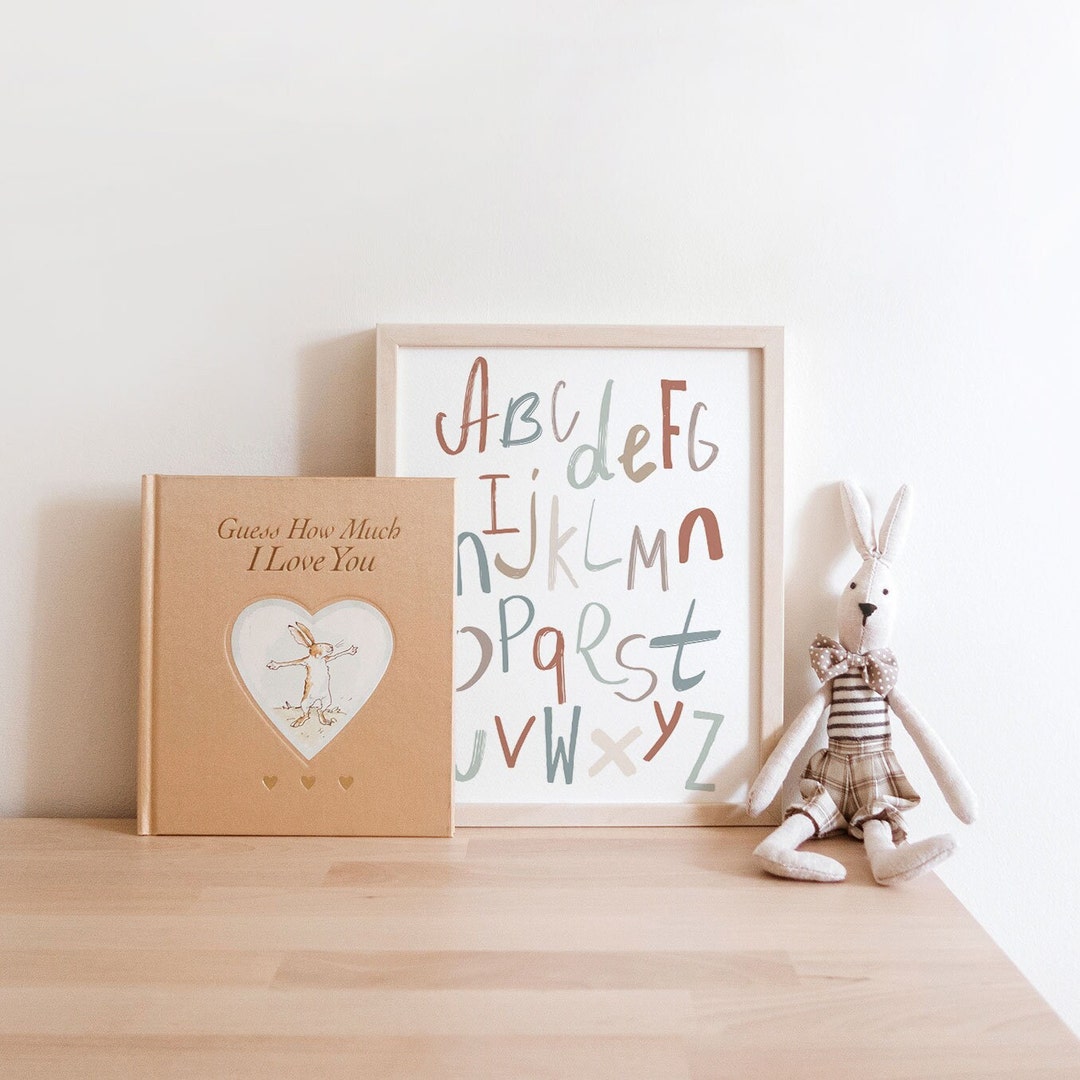 Multi-color Coral and Teal Alphabet Poster, Alphabet Print Instant ...