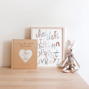 Multi-color Coral and Teal Alphabet Poster, Alphabet Print Instant ...
