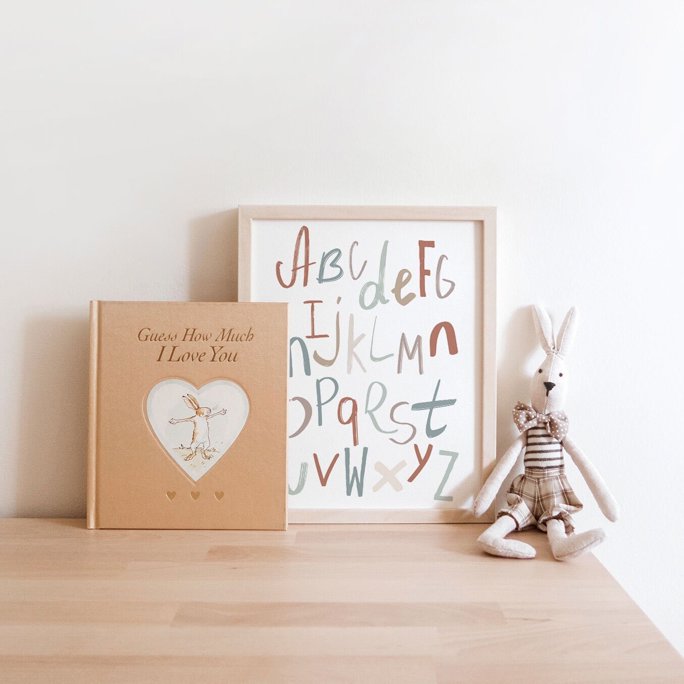 Multi-color Coral and Teal Alphabet Poster, Alphabet Print Instant ...