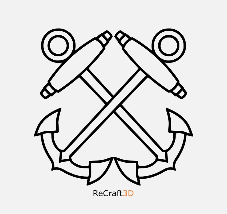 USCG Boatswain's Mate BM, Coast Guard Rating Insignia Icon Silhouette ...