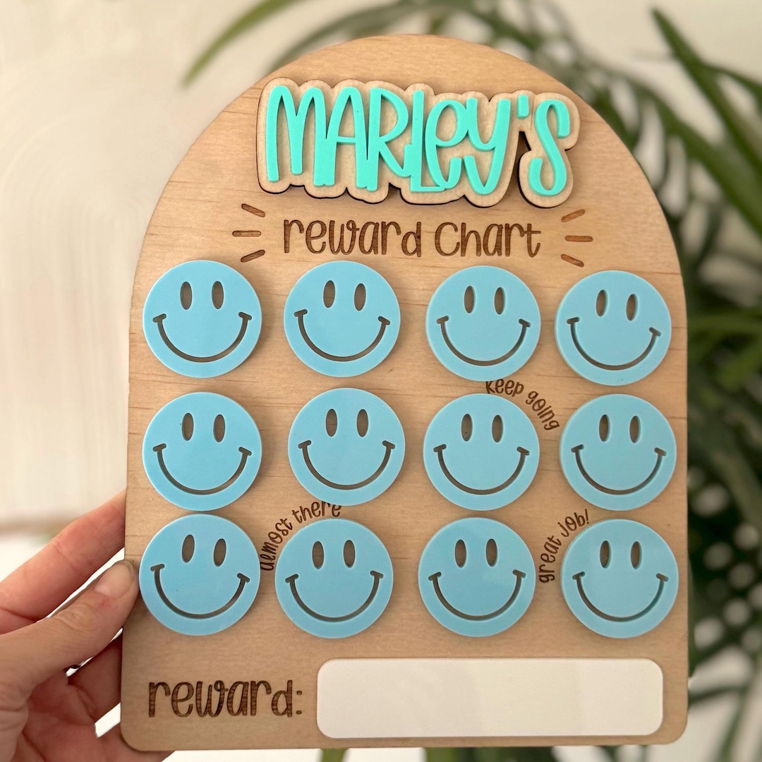 Smiley Reward Chart | Custom Chore Chart | Good Behaviour Chart ...