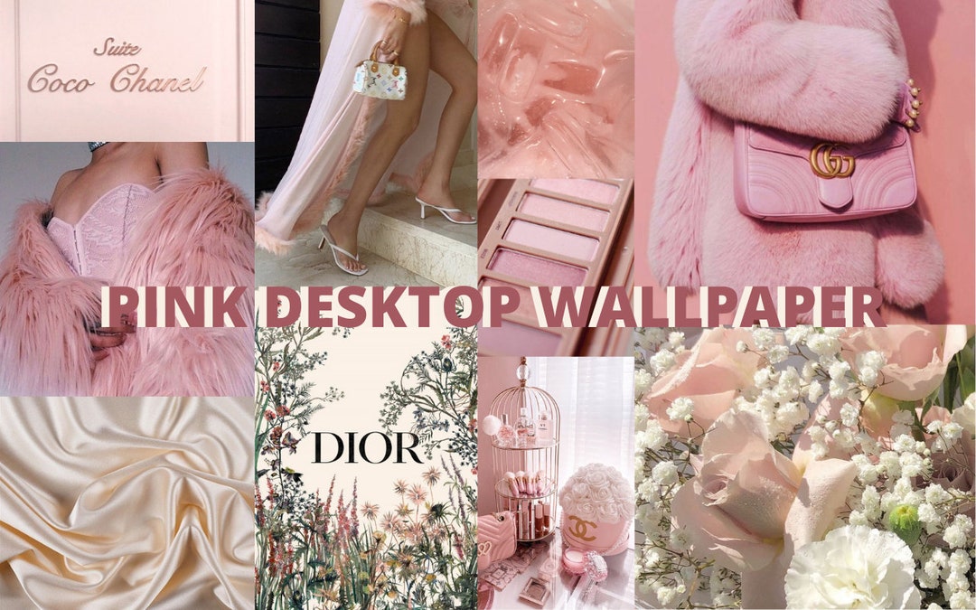 Aesthetic Pink Computer Wallpaper - Etsy