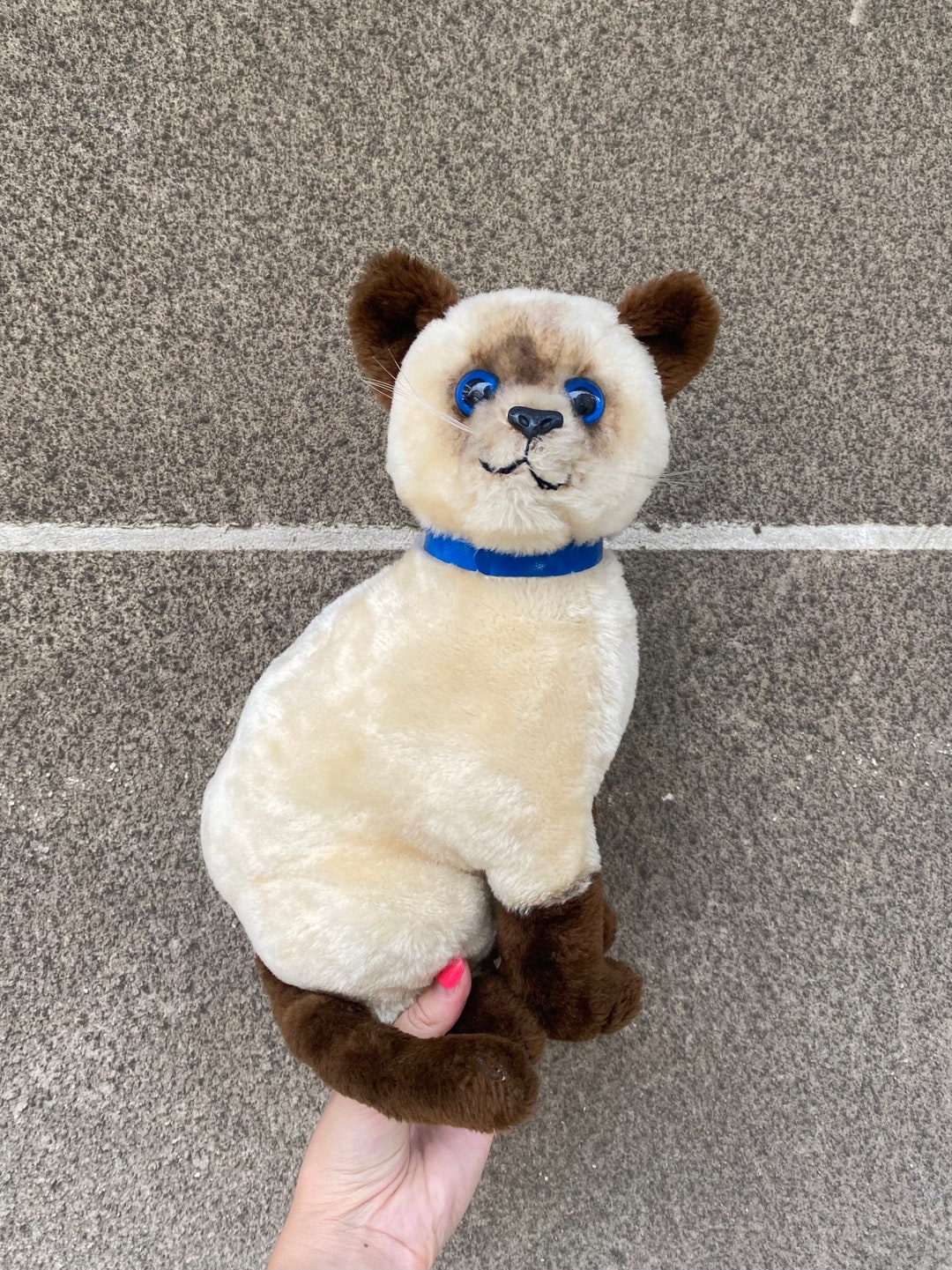 Vintage 1980 Siamese Cat Plush Stuffed Toy Made in Korea Dakin Fun Farm ...