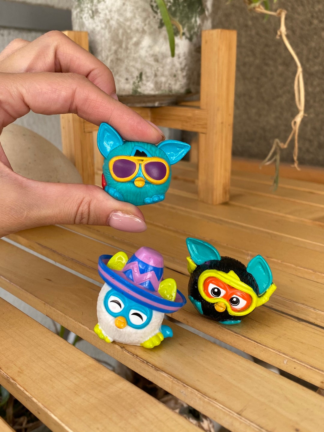 Furby Mini Figures Lot of 3 Hasbro, Furby Pvc Miniature Figurines ...