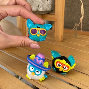 Furby Mini Figures Lot of 3 Hasbro, Furby Pvc Miniature Figurines ...