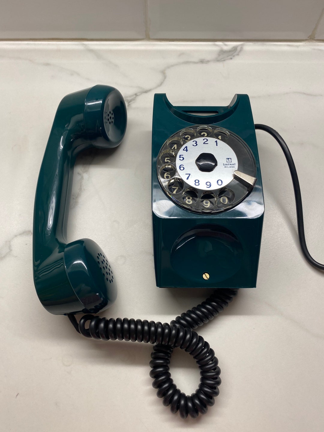 Italian Vintage Telephone TS Safnat 1970s Rare Green Rotary - Etsy
