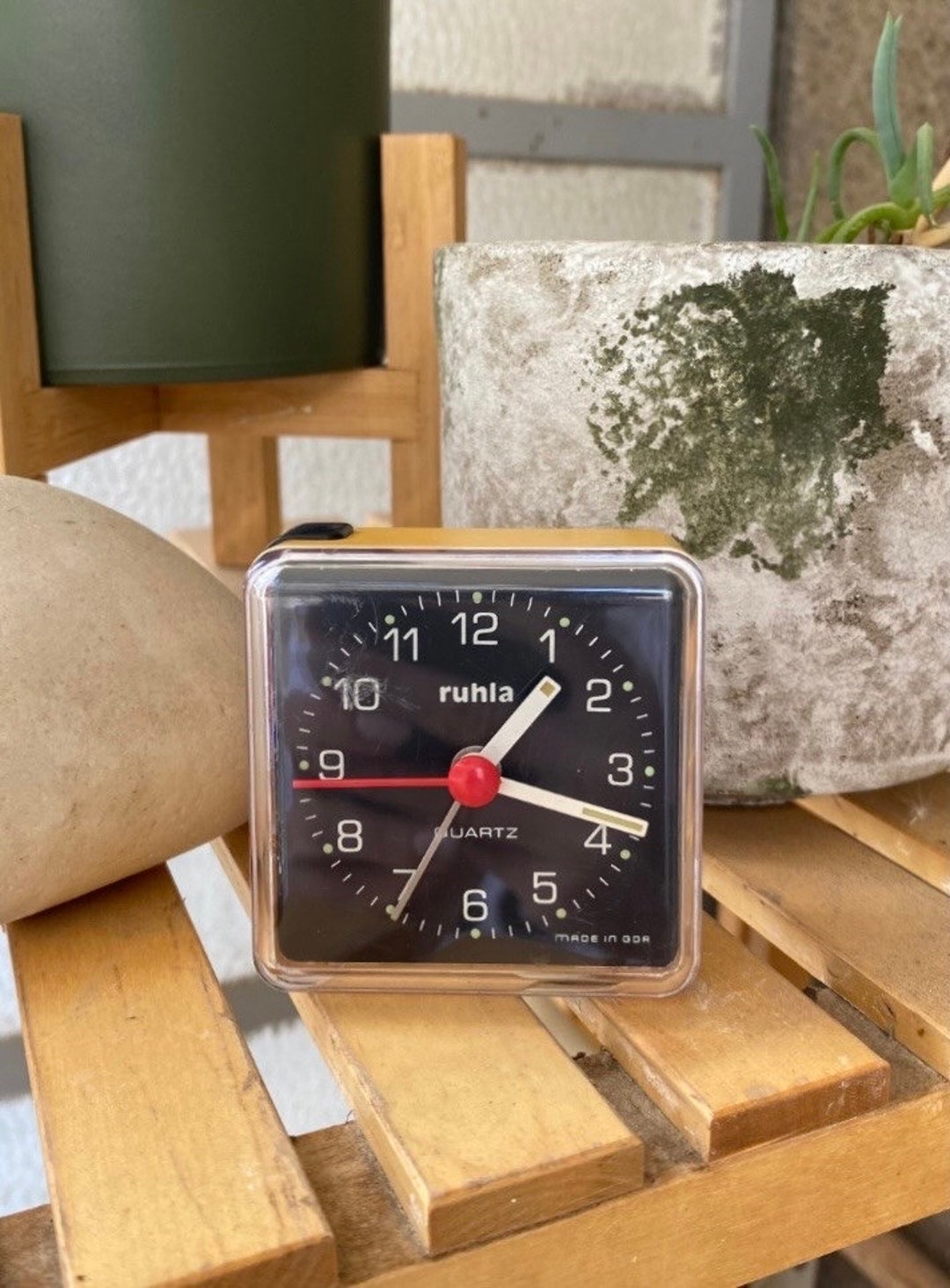 Ruhla Small Alarm Clock 1970s Made in GDR WORKING, Collectable Quartz ...