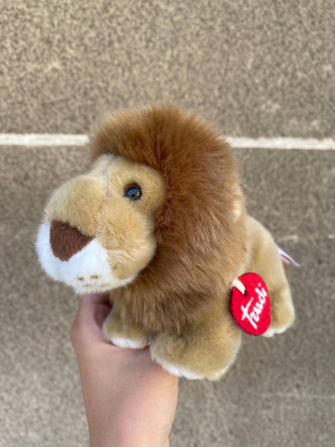 Small Cute Lion Plush Toy by Trudi, Realistic Stuffed Wild Animals for ...