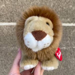 Small Cute Lion Plush Toy by Trudi, Realistic Stuffed Wild Animals for ...