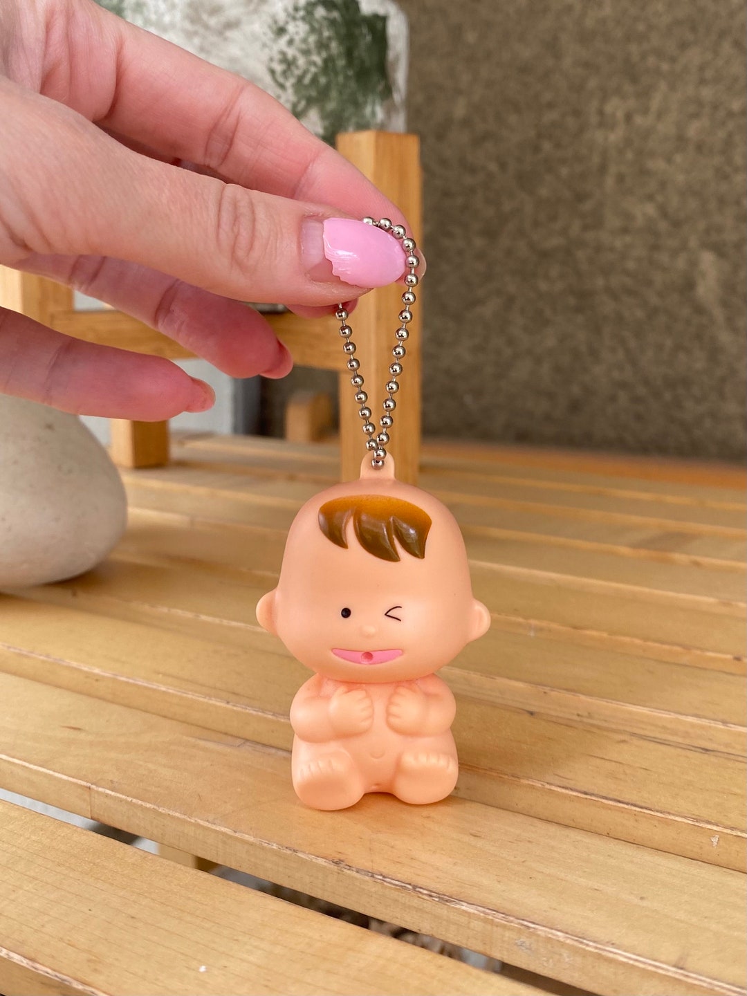 Tinkle Tots Mini Vinyl Baby Doll Keychain 1990 Tomy, Vintage Miniature ...