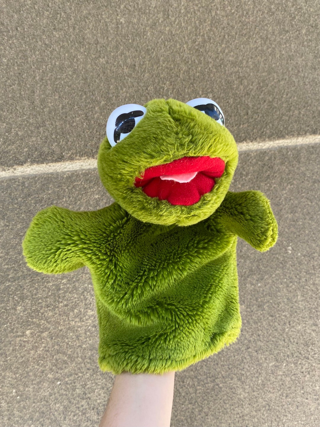Rare Jim Henson’s Baby Kermit the Frog Plush Hand Puppet, Vintage Muppet Show Super Cute Kermit ...