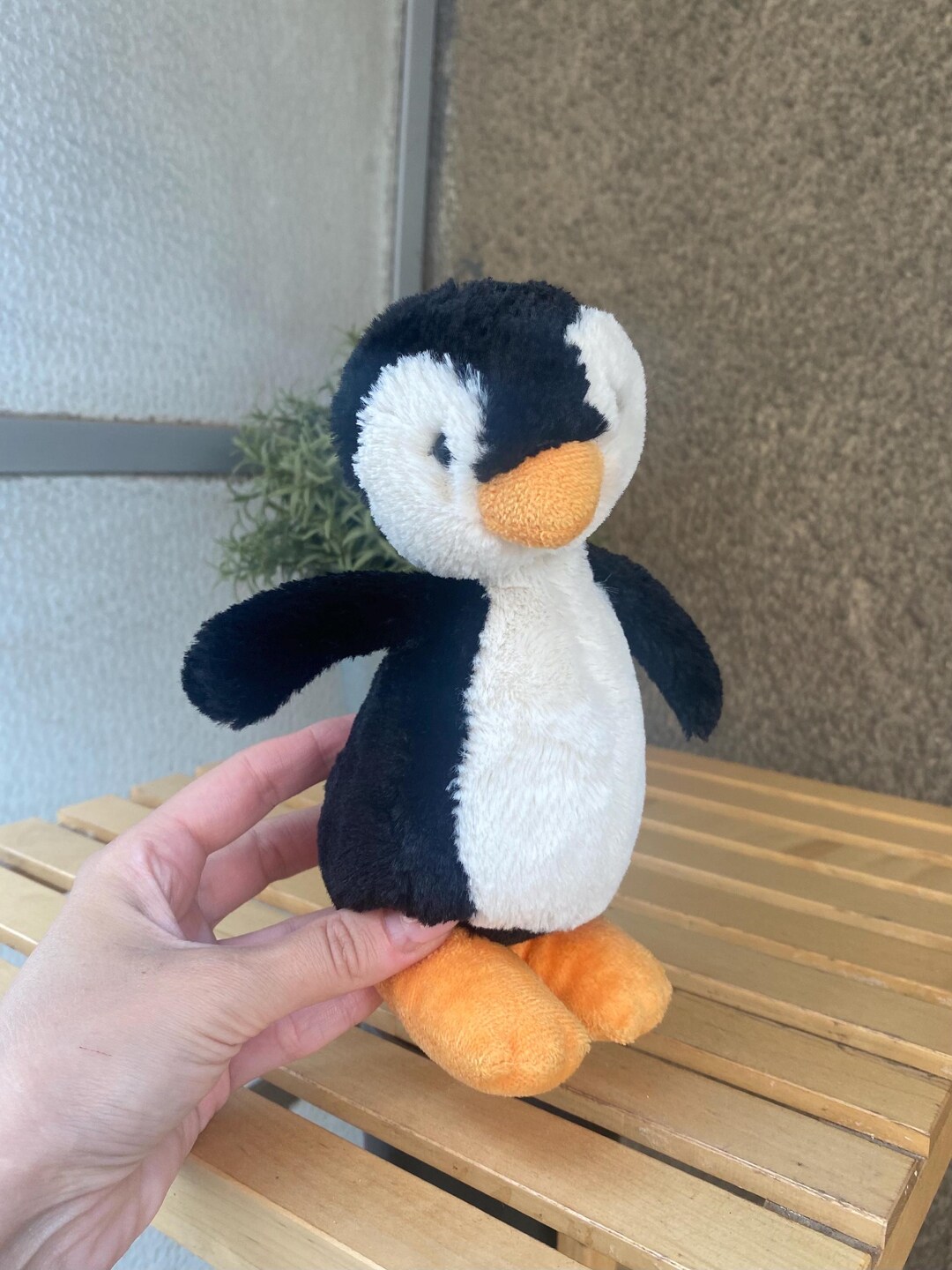 Jellycat Bashful Baby Penguin Plush Soft Toy Small Size, Black Creamy ...