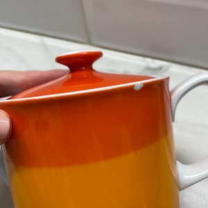 Vintage Ceramic Orange Coffee/tea Pot 1960-70s Made in Japan Mid ...