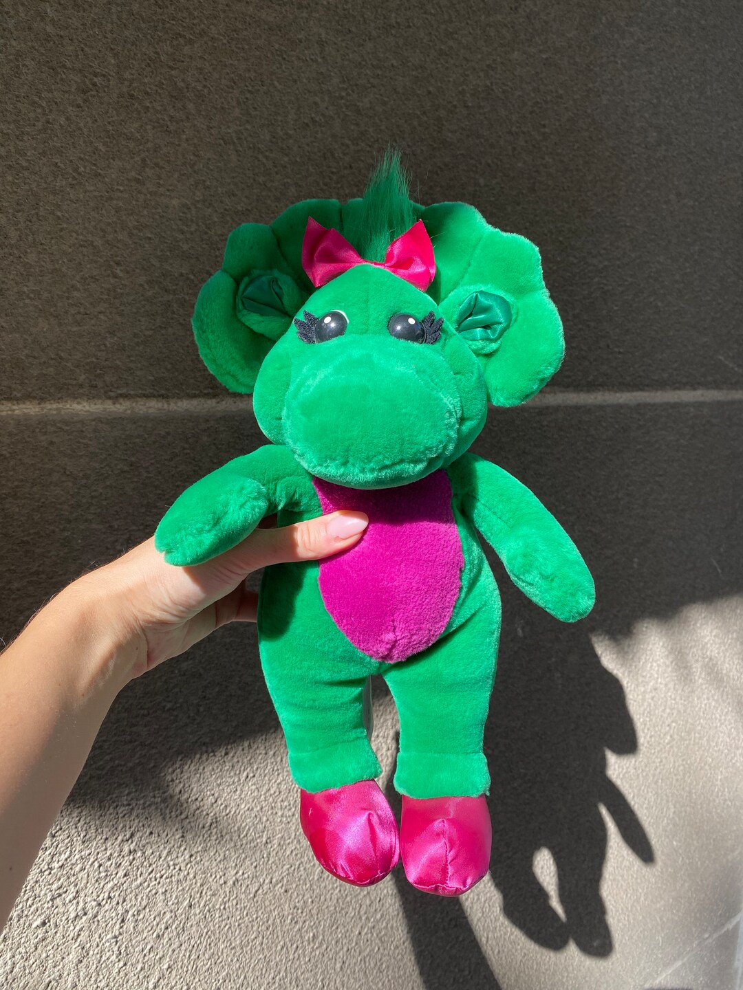 Baby Bop Green Dinosaur Plush Toy 1990s Playskool, Collectable Barney’s ...