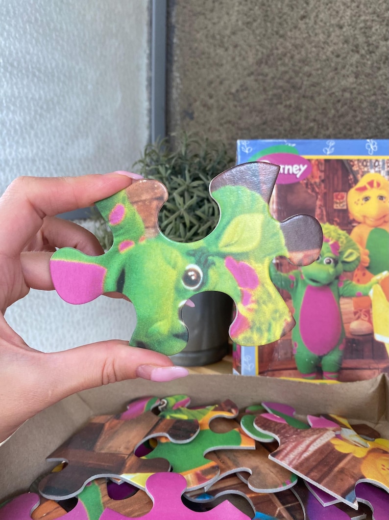 Vintage Barney the Dinosaur Puzzle 1998 Complete 24-piece Set - Etsy