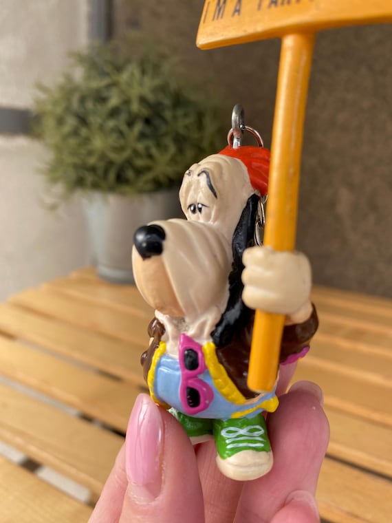 Rare vintage Droopy pvc keychain 1990 Applause, cute … - Gem
