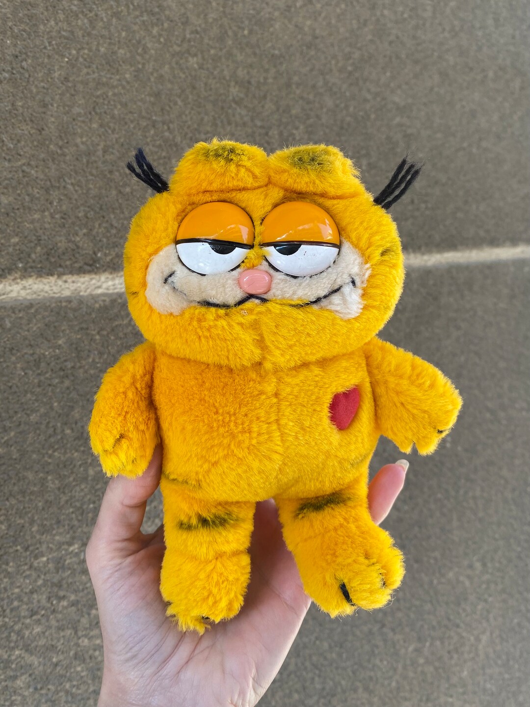 Vintage Small Garfield Plush Toy With Love Heart 1980s Dakin ...